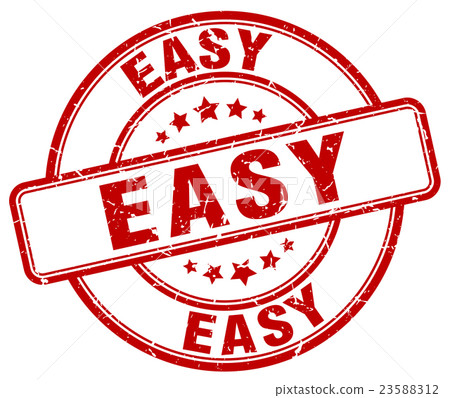 easy red grunge round vintage rubber stamp - Stock Illustration ...