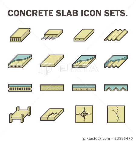 Concrete slab icon - Stock Illustration [23595470] - PIXTA