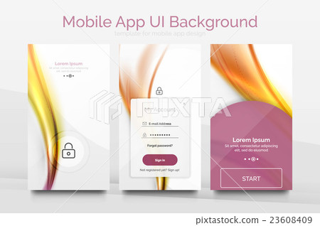 Mobile application interface background design - Stock Illustration ...