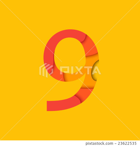 Number nine design template element. - Stock Illustration [23622535 ...