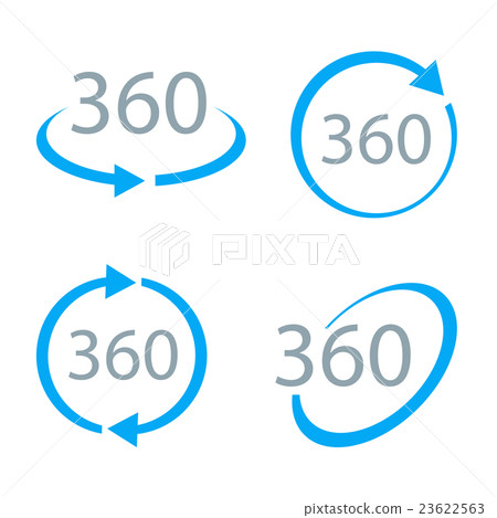 360 Degrees View Vector set - Stock Illustration [23622563] - PIXTA