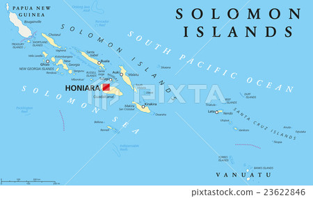 Solomon Islands Political Map - Stock Illustration [23622846] - PIXTA