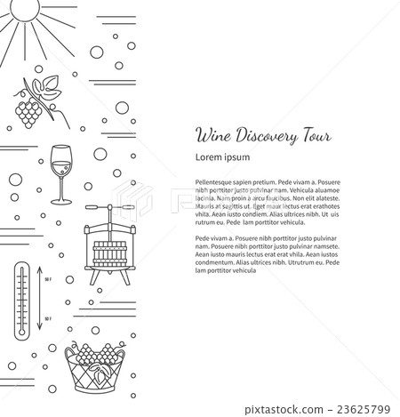 Winemaking, wine tasting graphic design concept - Stock Illustration ...