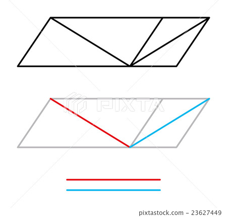 Sander optical illusion or Sanders parallelogram - Stock Illustration ...