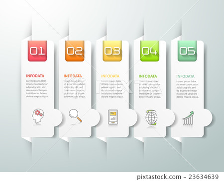 Design infographic 5 options template, - Stock Illustration [23634639 ...