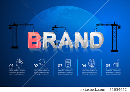 Design brand concept, building brand background, - Stock Illustration ...