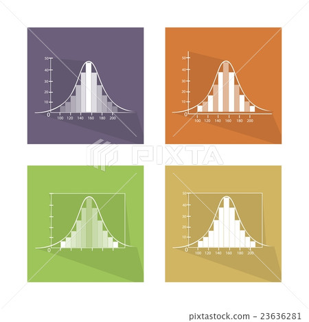 Normal Distribution Curve with Bar Charts - Stock Illustration ...