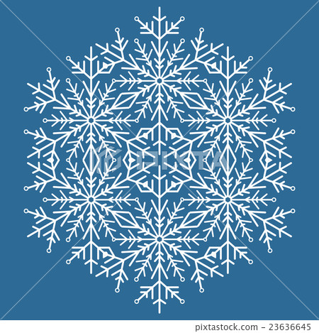 Pretty Vector Round Snowflake - Stock Illustration [23636645] - PIXTA