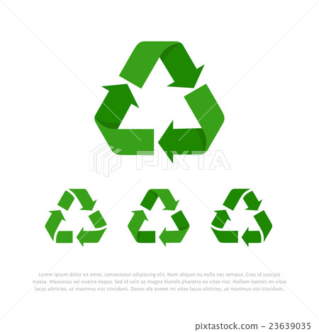 Set of four flat isolated vector recycle symbols - Stock Illustration ...