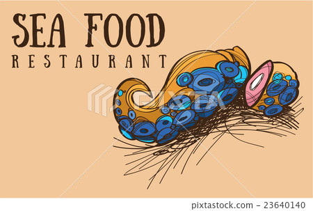 Sea food restaurant octopus - Stock Illustration [23640140] - PIXTA