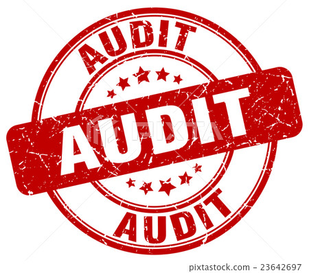 audit red grunge round vintage rubber stamp - Stock Illustration ...