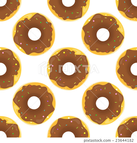 Donut Seamless Background Texture Pattern - Stock Illustration ...