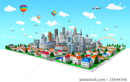 Townscape _ Building and Housing 03 - Stock Illustration [23644348] - PIXTA