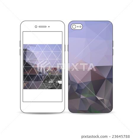 Mobile smartphone with an example of the screen - Stock Illustration ...