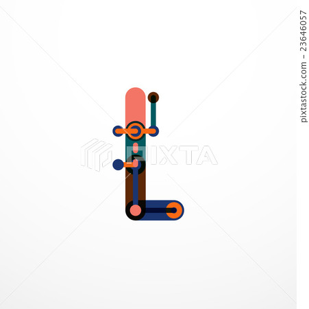 Abstract line design letter logo - Stock Illustration [23646057] - PIXTA