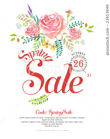 discount, flower, poster - Stock Illustration [23653649] - PIXTA