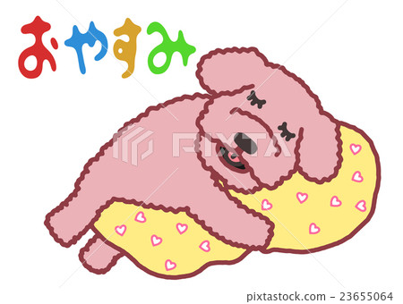 Good night toy poodle - Stock Illustration [23655064] - PIXTA