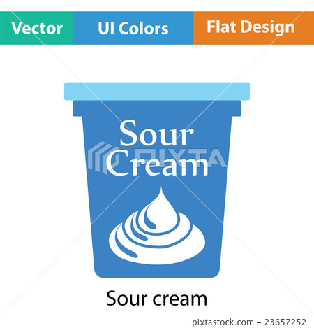 Sour cream icon - Stock Illustration [23657252] - PIXTA