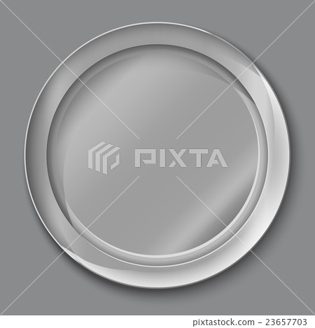 Vector illustration of empty silver plate.-插圖素材 [23657703] - PIXTA圖庫