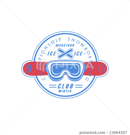 Snowboarding Club Emblem Design - Stock Illustration [23664307] - PIXTA