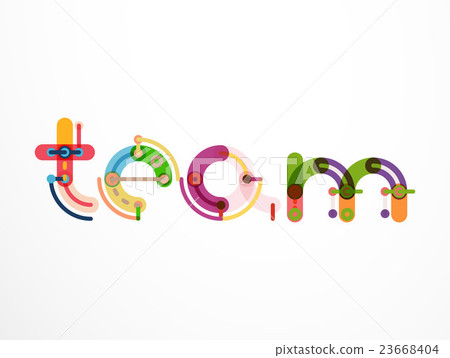 Team word lettering banner - Stock Illustration [23668404] - PIXTA