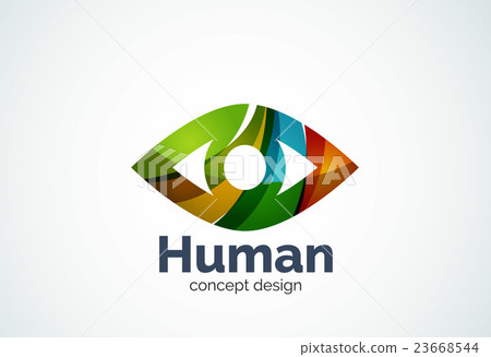 Abstract business company human eye logo template - Stock Illustration ...