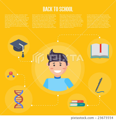 Back to school infographics concept - Stock Illustration [23673554] - PIXTA