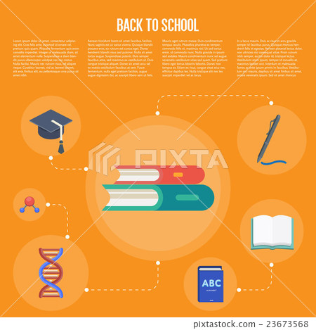 Back to school infographics concept - Stock Illustration [23673568] - PIXTA