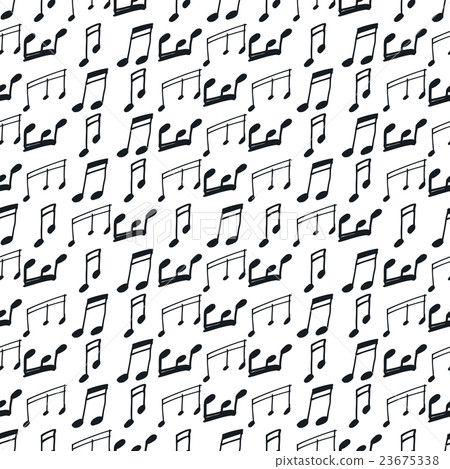 Seamless pattern with music notes - Stock Illustration [23675338] - PIXTA