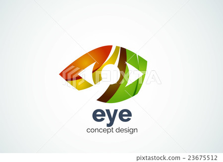 Abstract business company human eye logo template - Stock Illustration ...