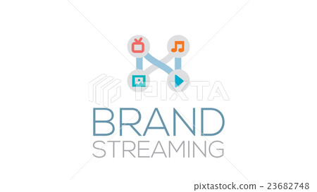 Media streaming vector logo template. - Stock Illustration [23682748 ...