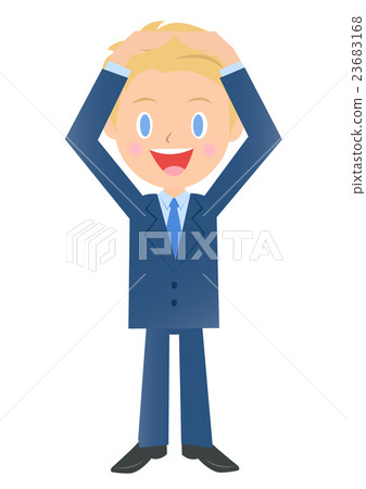 Businessman of the correct answer pose,... - Stock Illustration ...