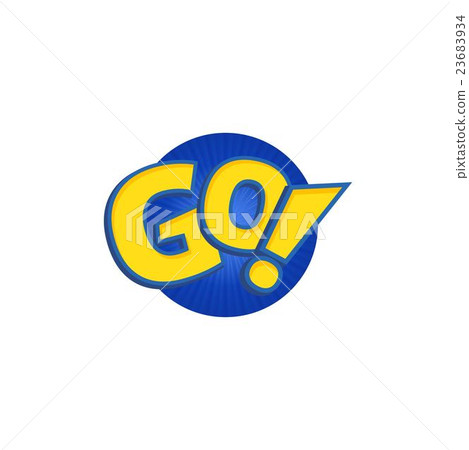 Go phrases written in a cartoon game - Stock Illustration [23683934 ...