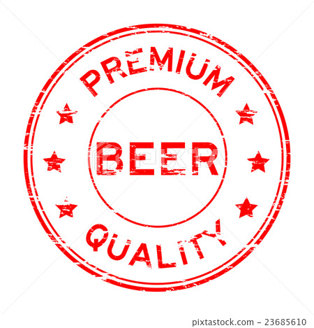 Grunge premium quality beer rubber stamp - Stock Illustration [23685610 ...