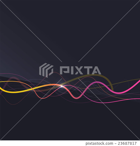 Abstract background. Wavy colorful swirly line on - Stock Illustration ...