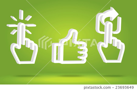 Click Like Share icon in blue color - Stock Illustration [23693649] - PIXTA
