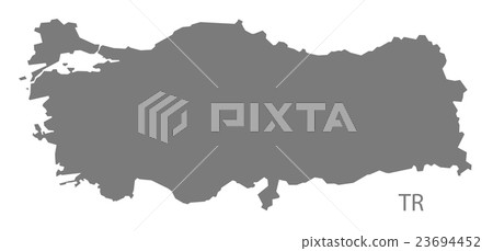 Turkey Map grey - Stock Illustration [23694452] - PIXTA