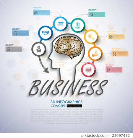 3d timeline infographics with icons set. vector - Stock Illustration ...