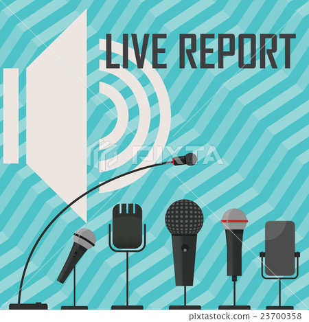 vector illustration of a live report - Stock Illustration [23700358 ...