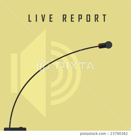 vector illustration of a live report - Stock Illustration [23700362 ...