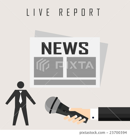 vector illustration of a live report - Stock Illustration [23700394 ...