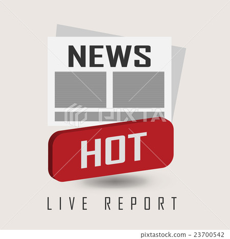 vector illustration of a live report with button - Stock Illustration ...