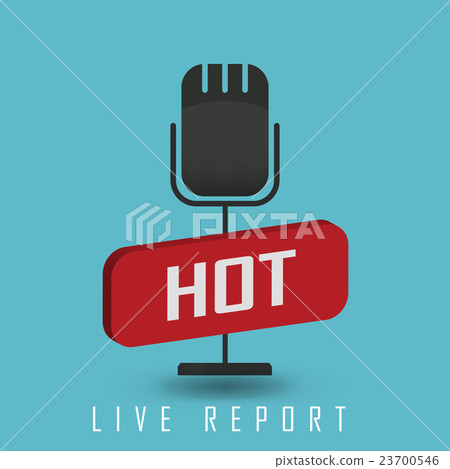 vector illustration of a live report with button-插圖素材 [23700546] - PIXTA圖庫