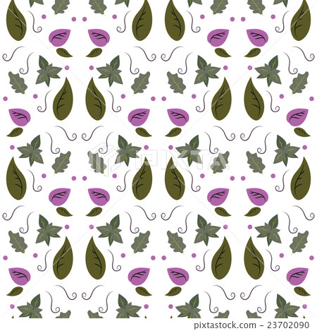 Seamless green autumn pattern light background - Stock Illustration ...