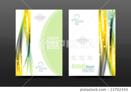 Wave pattern a4 annual report template - Stock Illustration [23702450 ...