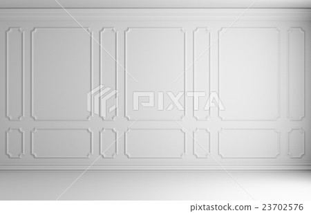 White wall in classic style room - Stock Illustration [23702576] - PIXTA