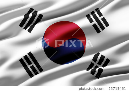 Wrinkled Republic of Korea flag closeup texture... - Stock Illustration ...
