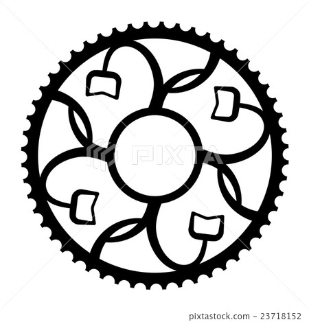 vintage bicycle cogwheel chainwheel symbol - Stock Illustration ...