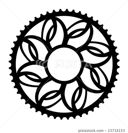 vintage bicycle cogwheel chainwheel symbol-插圖素材 [23718153] - PIXTA圖庫
