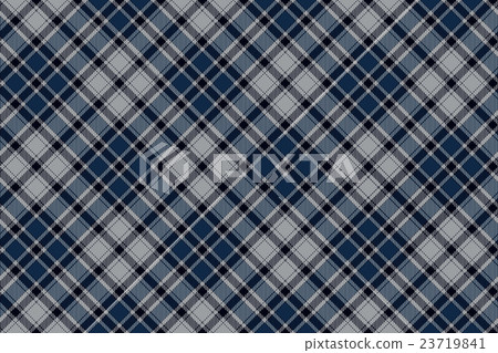 Blue diagonal plaid seamless fabric pattern - Stock Illustration ...